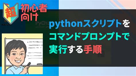 【超初心者向け】pythonスクリプトをコマンドプロンプトで実行する手順 youtube