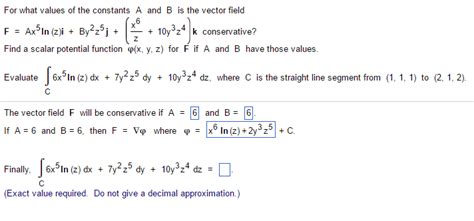 solved for what values of the constants a and b is the