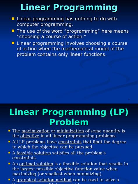 introduction to linear programming pdf linear programming mathematical optimization