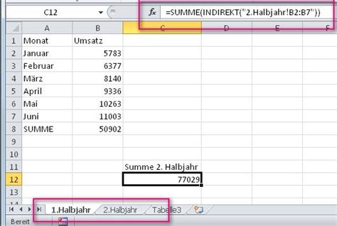 Excel Indirekt Funktion an Beispielen erklärt