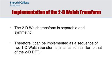 digital image procesing discrete walsh trasform dwt in image processing discrete hadamard
