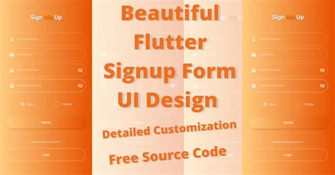beautiful signup flutter form ui design let me flutter