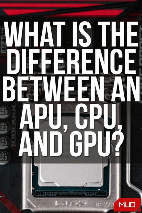 What S The Difference Between An Apu Cpu And Gpu Artofit
