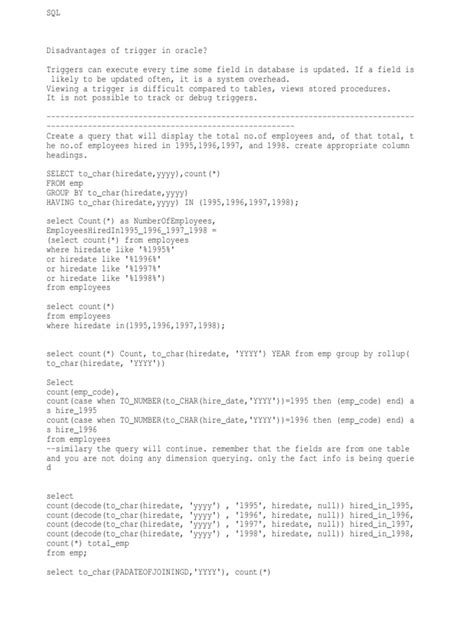 collection of sql queries with answers pdf relational database software design