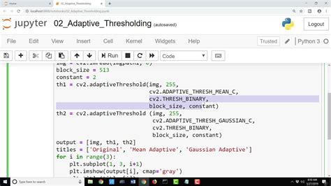 EP026 Python OpenCV Local Thresholding YouTube