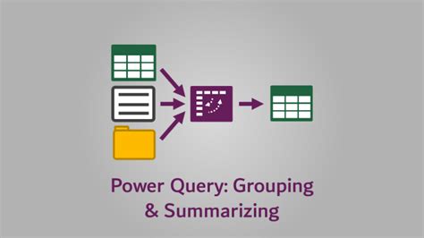 how to use power query group by to summarize data