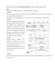 Bus Cycle System Configuration Docx Draw And Explain The Minimum