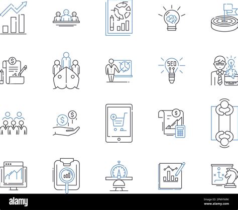 Strategy And Planing Outline Icons Collection Strategy Planning