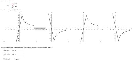 solved consider the function f x {5x x5 x≤1x 1 a sketch