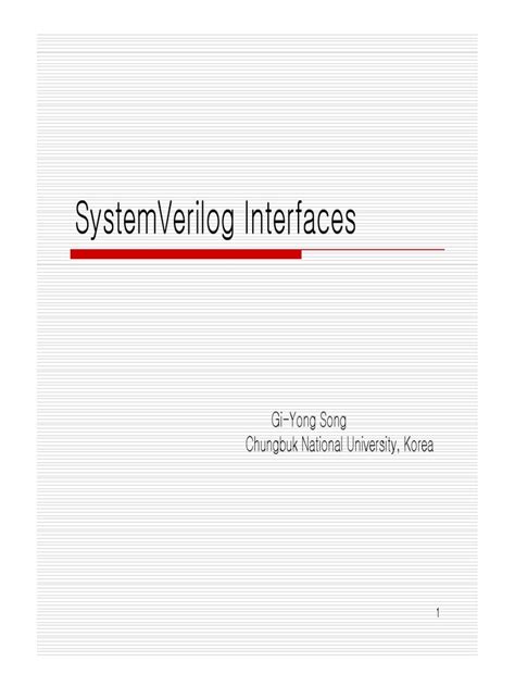 systemverilog interface pdf interface computing areas of computer science