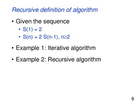 lecture outline for recurrences ppt download