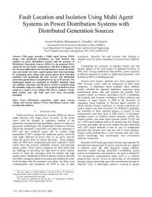 pdf fault location and isolation using multi agent systems in power distribution systems with
