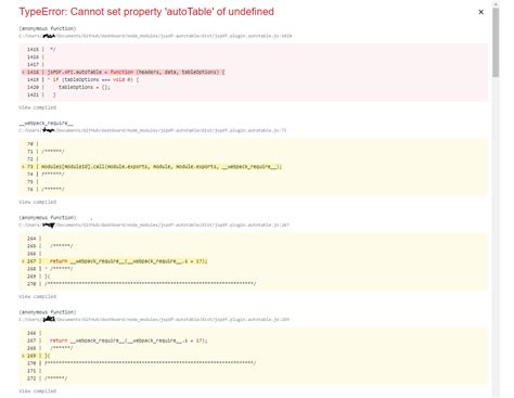 cannot set property autotable of undefined · issue 494 · simonbengtsson jspdf autotable · github