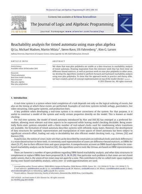 pdf reachability analysis for timed automata using max plus algebra dokumen tips