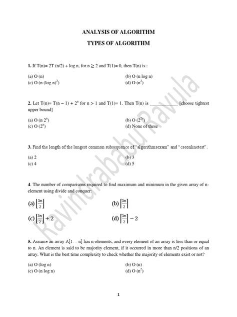 analysis of algorithm types of algorithm a b c 2 d 2 pdf time complexity