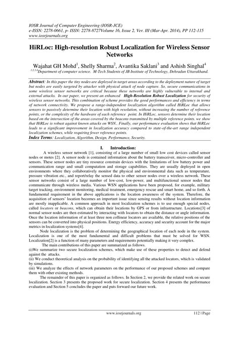pdf hirloc high resolution robust localization for wireless sensor networks