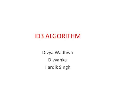 id3 algorithm
