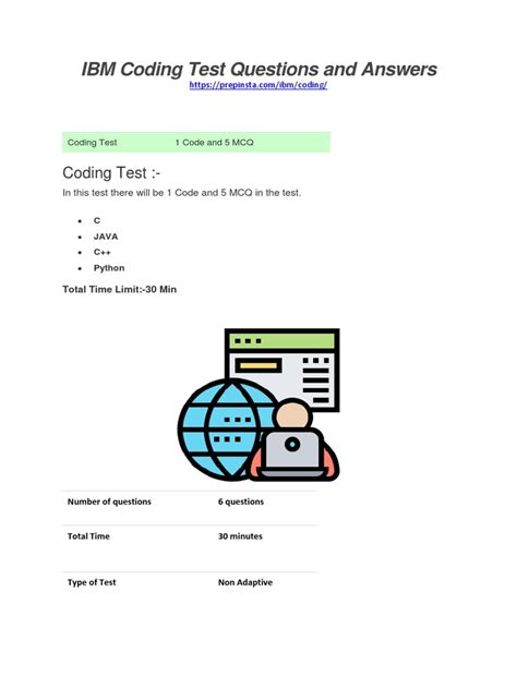 Ibm Coding Test Questions And Answers Pdf