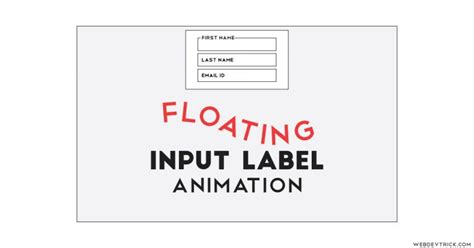 jquery floating label animation with css form input label float