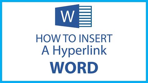 How To Insert A Hyperlink In Microsoft Word YouTube