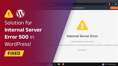 How To Fix Internal Server Error 500 In WordPress YouTube