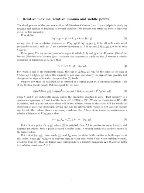 1 relative maxima relative minima and saddle points pdf maxima and minima applied mathematics