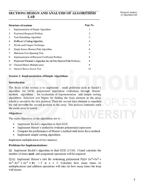 daa lab section pdf dynamic programming mathematical optimization
