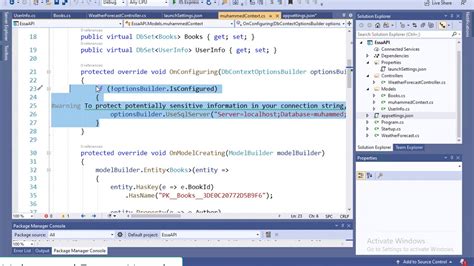 how to get connection string from appsettings json in