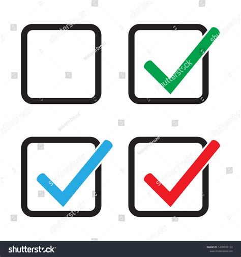 checkbox set blank checked checkbox vector stock vector royalty free 1408999124 shutterstock