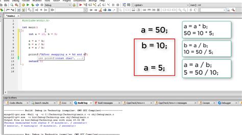 swap 2 numbers using only multiplication and division c youtube