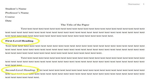 Mla Heading And Header Formats With Examples Bibliography Free Word