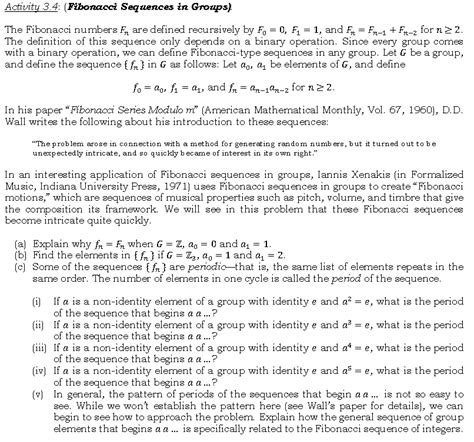 solved activity 3 4 fibonacci sequences in groups the
