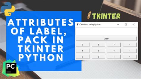 attributes of label pack python tkinter gui tutorial