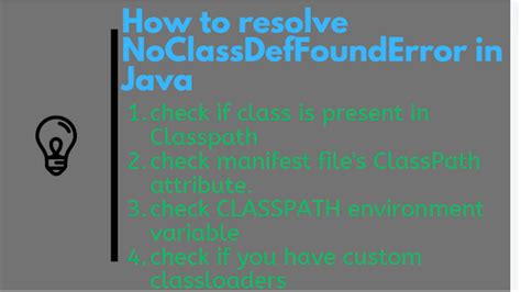 3 Ways To Solve Java Lang NoClassDefFoundError In Java J2EE