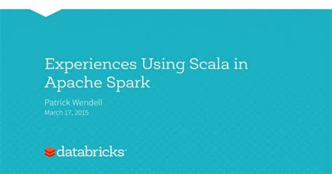 experiences using scala in apache spark [pdf document]