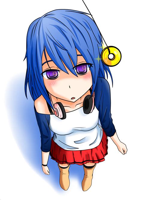Hypnohub Absurdres Blue Hair Blush Boots Coin Dazed Empty Eyes Etlabsotwe Expressionless