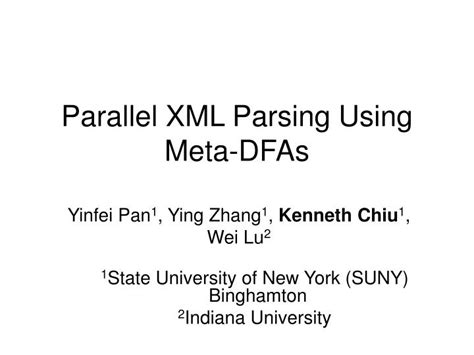 ppt parallel xml parsing using meta dfas powerpoint presentation free download id 2628277