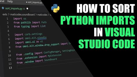 How To Sort Python Imports In VS Code YouTube