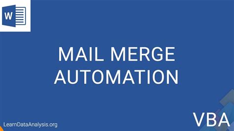 automate mail merge to save each record individually in ms word step by step word vba tutorial