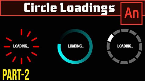 loading circle animation part 2 3 style of loading circles adobe animate cc tutorial youtube