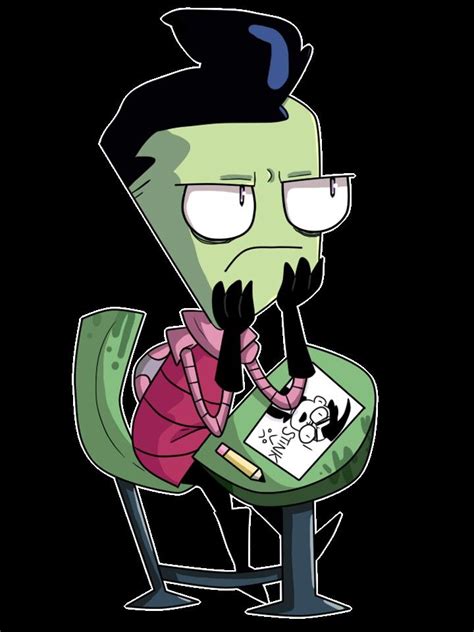I Cant Believe Zim Took His Time Drawing Dib Xd Funny Stuff Random Stuff Invader Zim