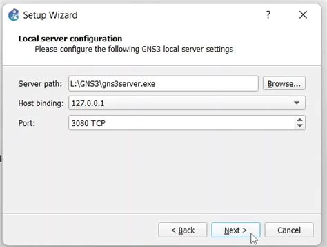 GNS3 Setup Wizard Options Explained