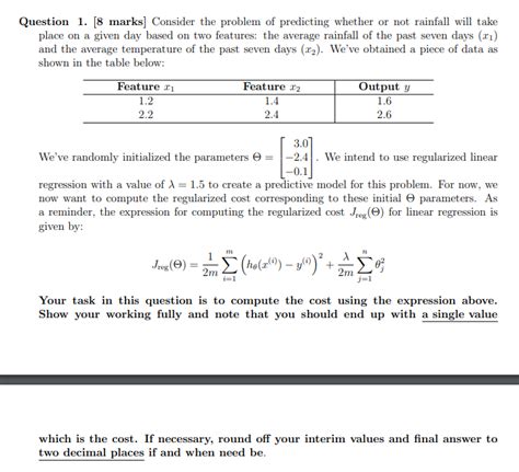 solved question 1 [8 marks] consider the problem of