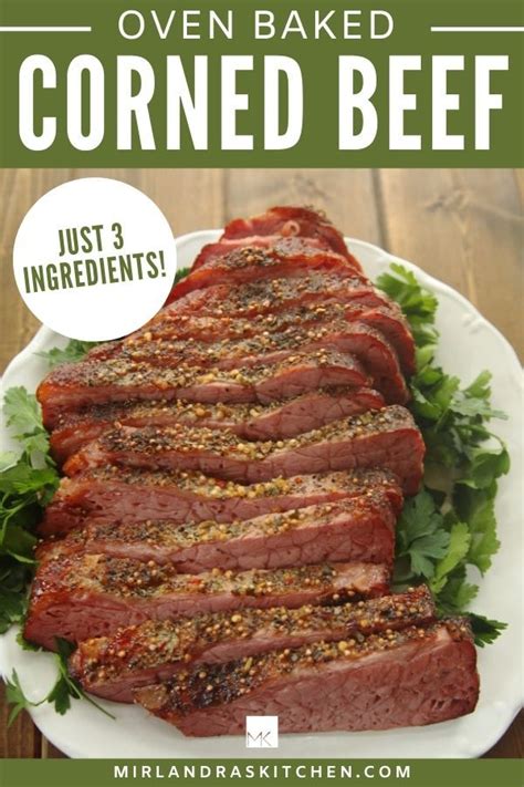 Delicious Corned Beef Brisket In The Oven Mirlandras Kitchen Recipe Beef Brisket Recipes
