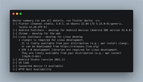How To Fix Install Clang And Libgtk 3 Dev In Flutter Doctor Ubuntu 22