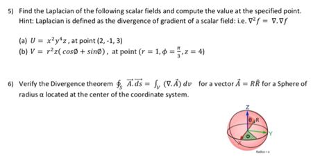 solved 5 find the laplacian of the following scalar fields