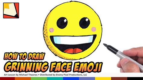 How To Draw Emojis Grinning Face Emoji Step By Step For Beginners