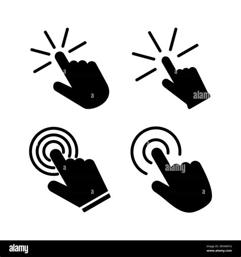 Click Icon Vector Cursor Icon Vector Pointer Sign Stock Vector Image