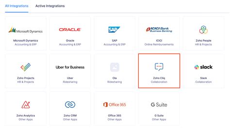 Integrate Zoho Expense With Zoho Cliq User Guide Zoho Expense