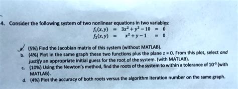 solved consider the following system of two nonlinear equations in two variables fi x y 3r2